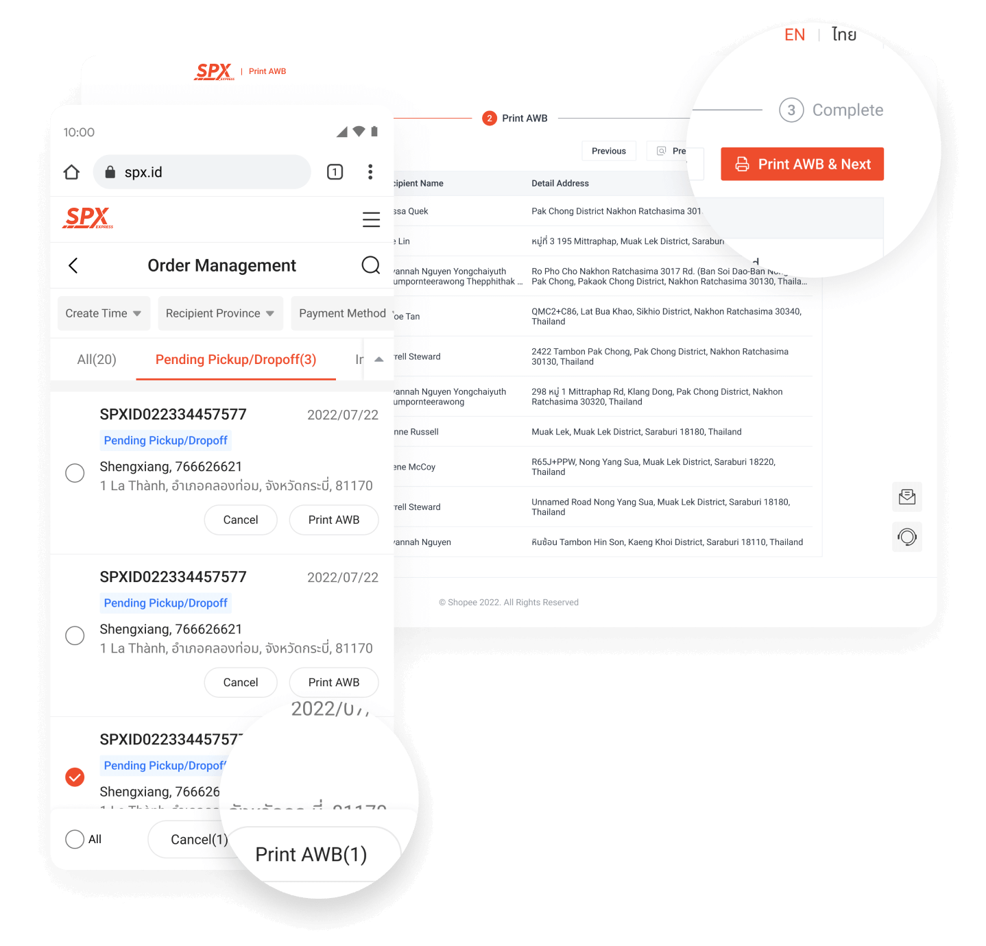 SPX Express Courier, Delivery and Tracking | SPX Thailand